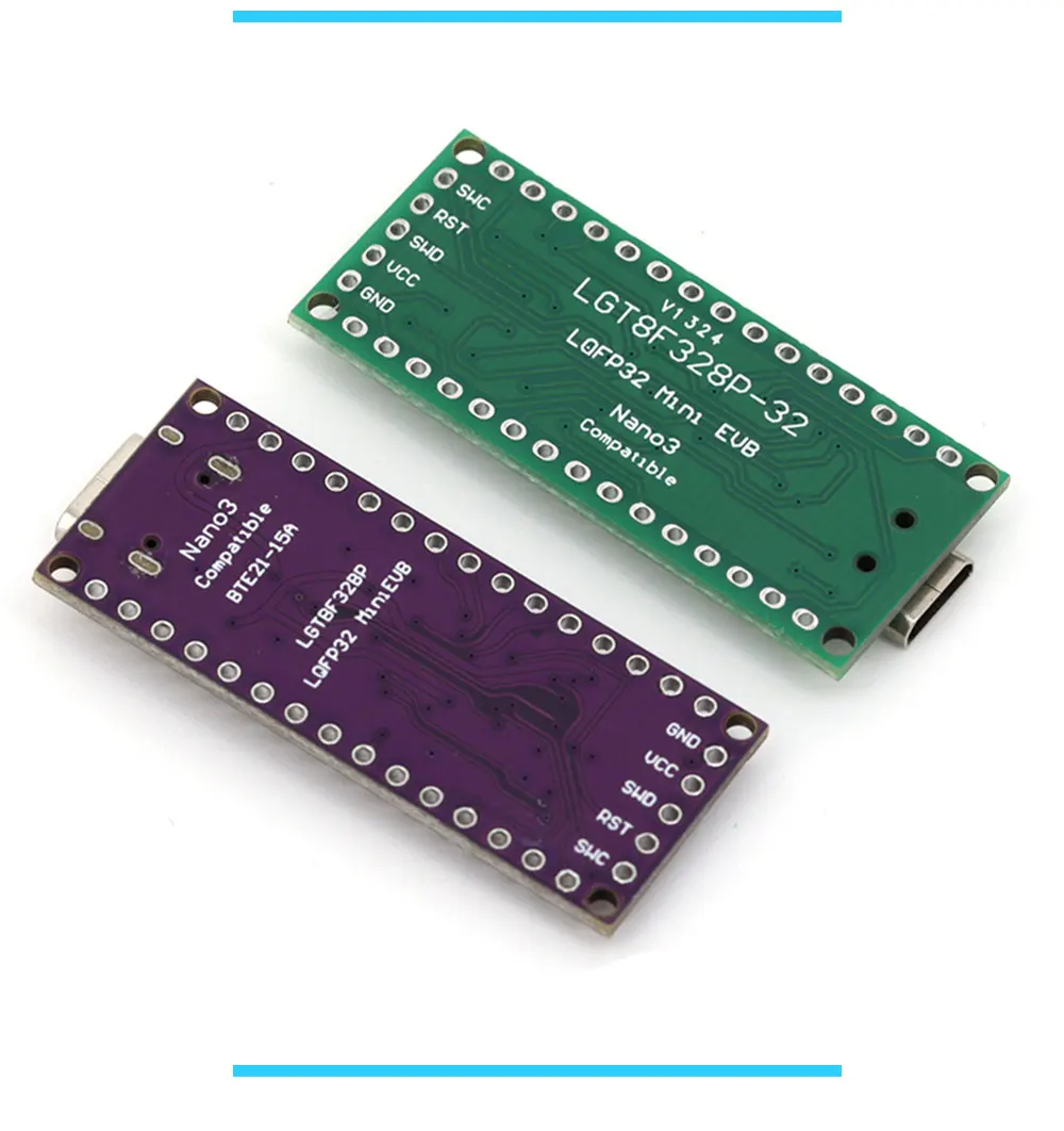 Фонарь с MICRO USB, совместимый с ATMEGA328 Nano V3.0 LGT8F328P CH9340C ...