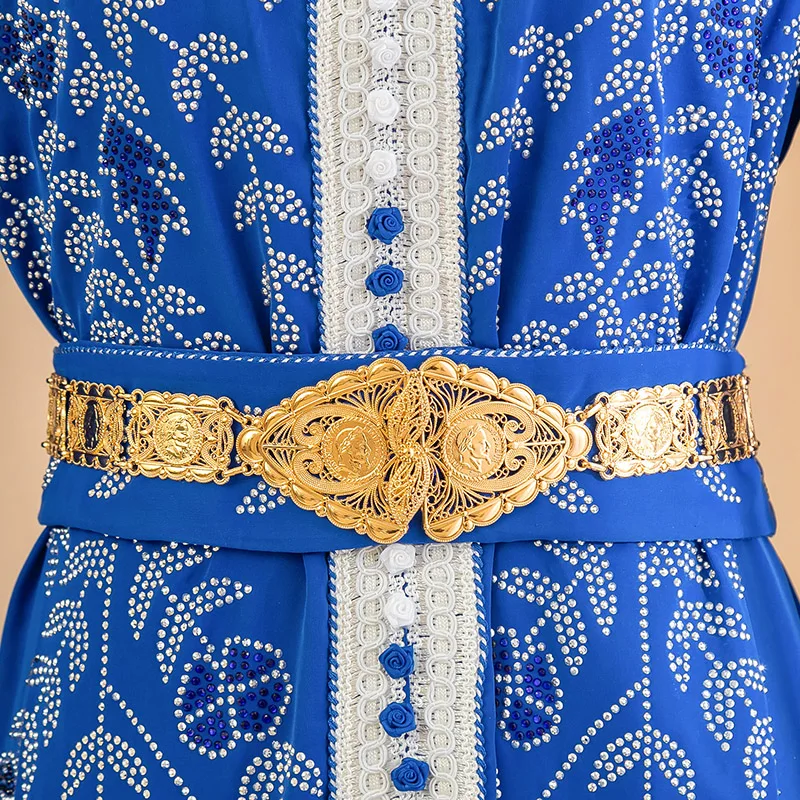 Algerian-Metal-Bride-Gold-Color-Belt-Coin-Waist-Chain-Square-Design ...