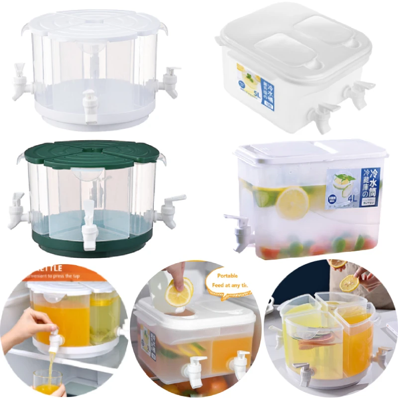 Cold Kettle Large-capacity Refrigerator Beverage Container with Faucet ...