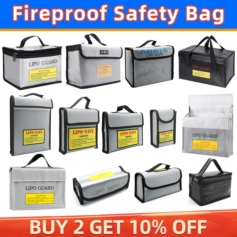 Fireproof Safety Bag LiPo Battery Portable Lipo Guard Explosion Proof ...