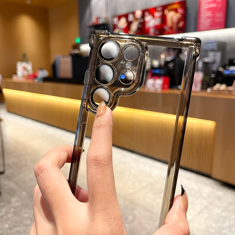 Luxury-Transparent-Phone-Case-For-Samsung-Galaxy-S24-S23-S22-Ultra-Plus ...