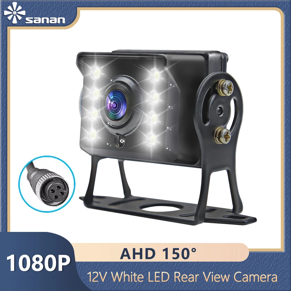 1080P-AHD-Backup-View-Camera-12V-For-Car-Bus-RV-Truck-8-LED-White ...
