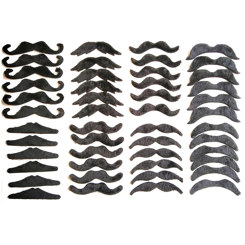 48-Pcs-set-Funny-Costume-Pirate-Party-Mustache-Cosplay-Fake-Moustache ...