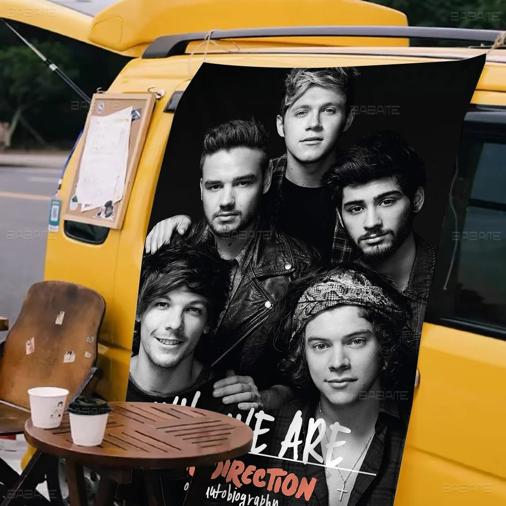 O-one-Band-Directions-Music-Cartoon-Flag-cartel-colgante-de-pared ...