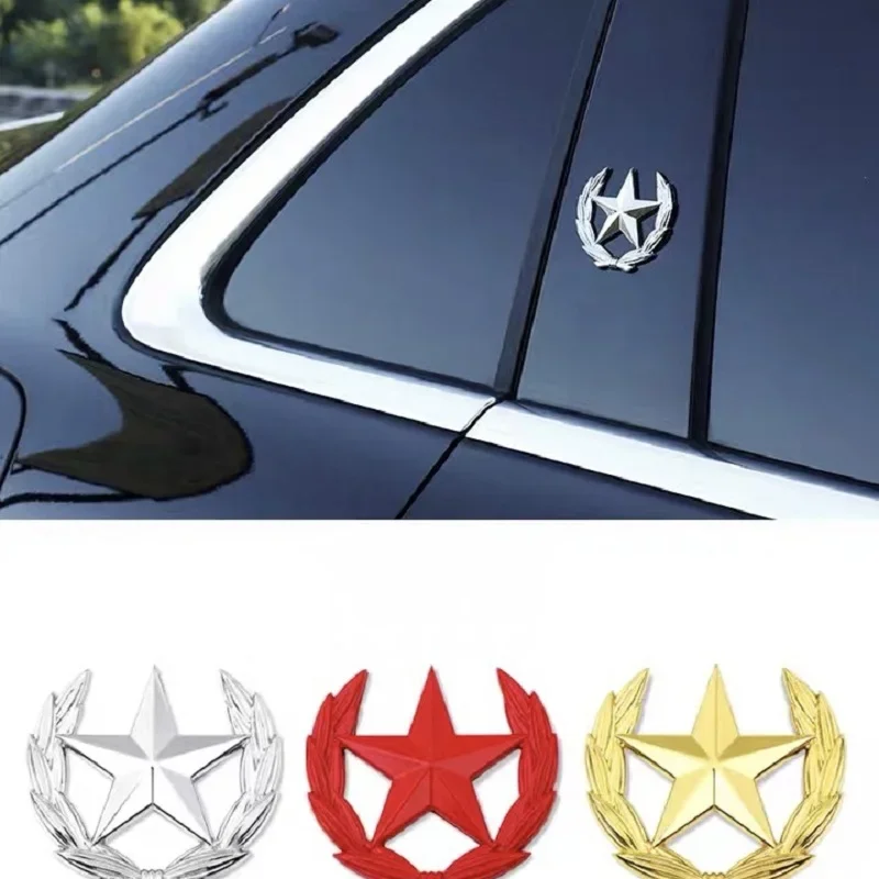 Pentagram-star-Metal-Car-Sticker-Logo-Emblem-Badge-Car-Styling-Sticker ...