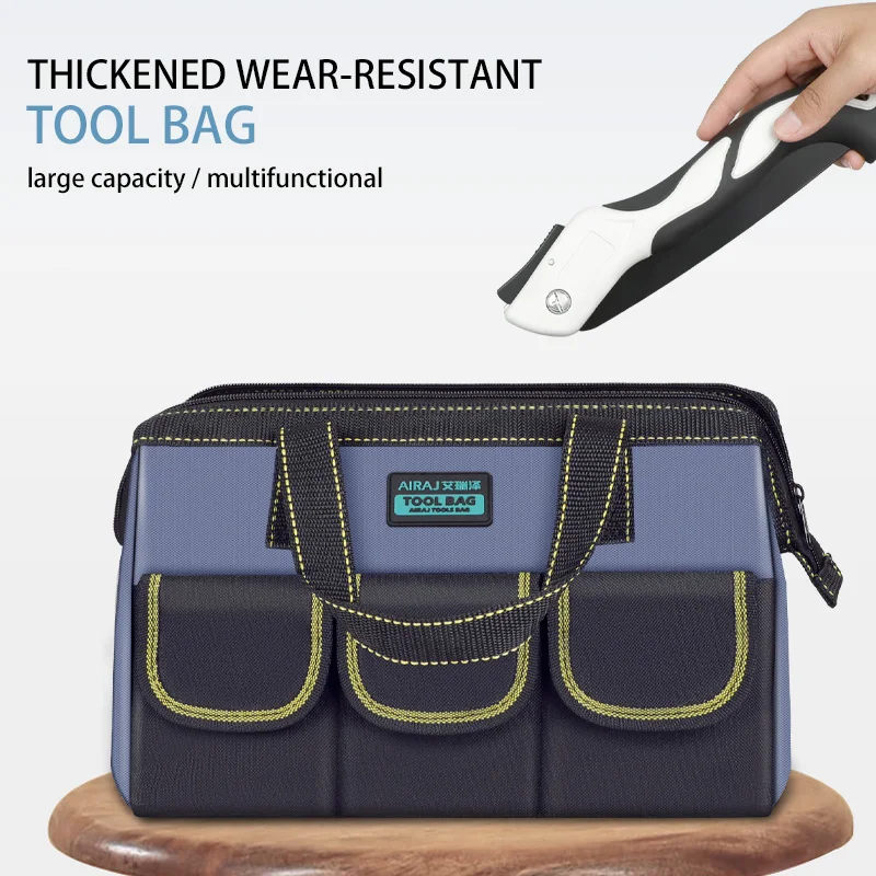 AIRAJ-13-in-Tool-Bag-Large-Capacity-Top-Opening-Tool-Kit-Simple-Tool ...