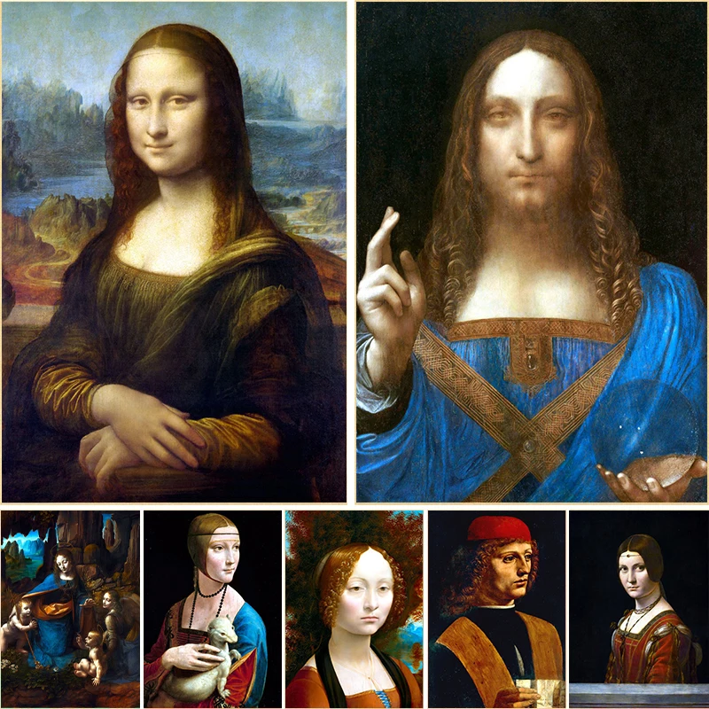 Famous-Leonardo-Da-Vinci-Artwork-Mona-Lisa-Salvator-Mundi-Canvas ...