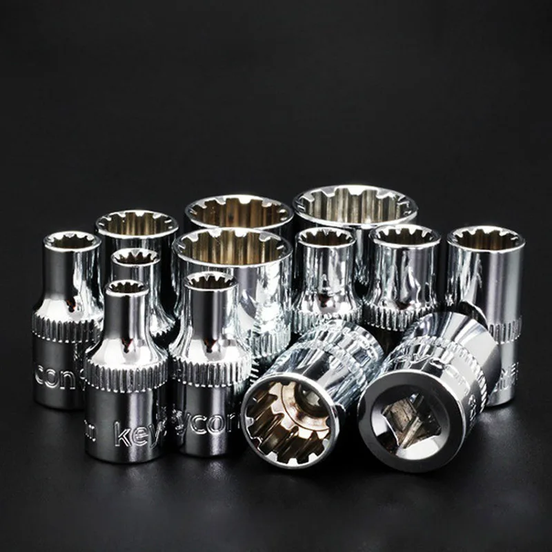 13pcs-1-4-4-14mm-12-Teeth-Socket-Set-Universal-CR-V-Wrench-Head-Toothed ...