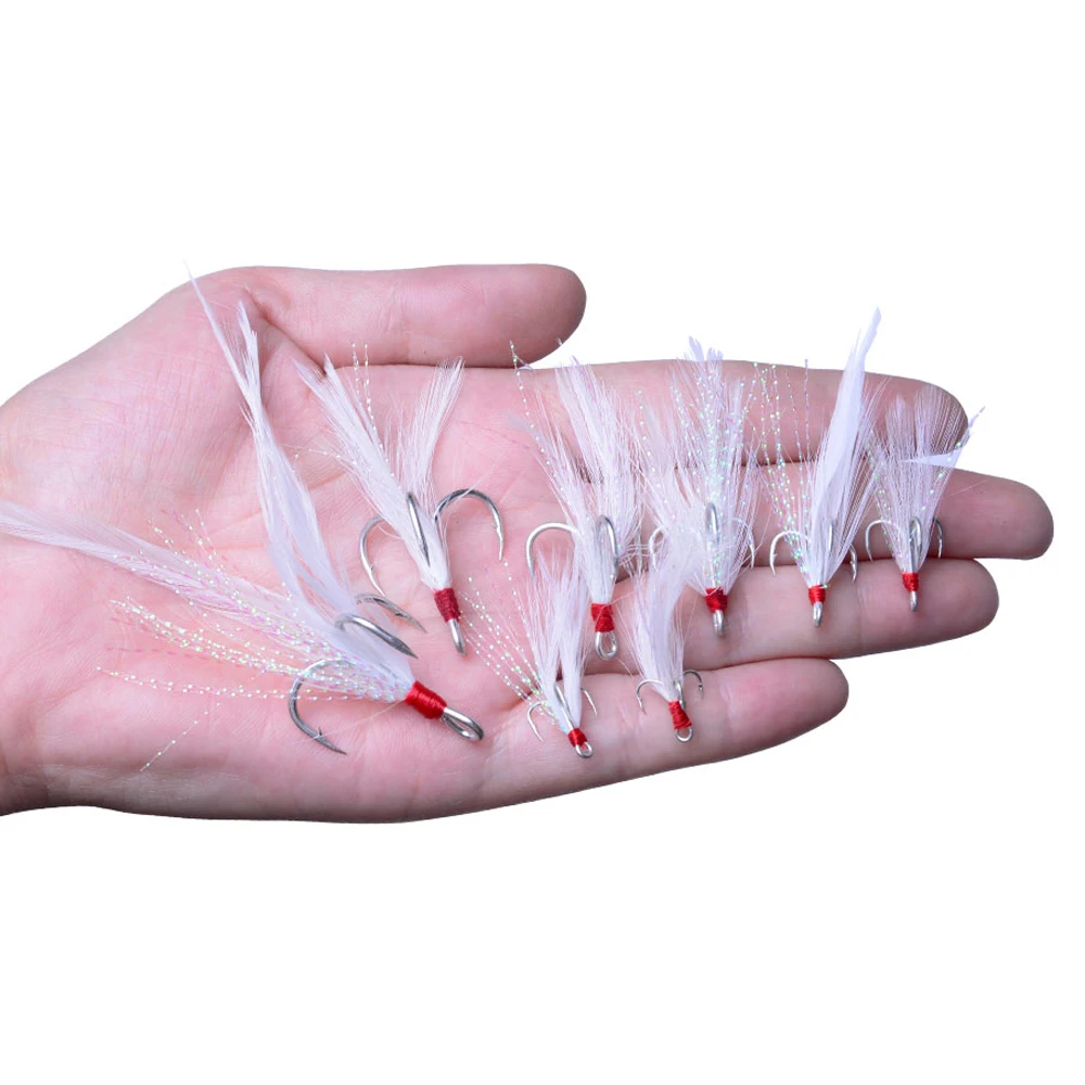 Sharpened-Pesca-Carbon-Steel-1-2-4-6-8-10-12-Treble-Fishing-Hooks ...