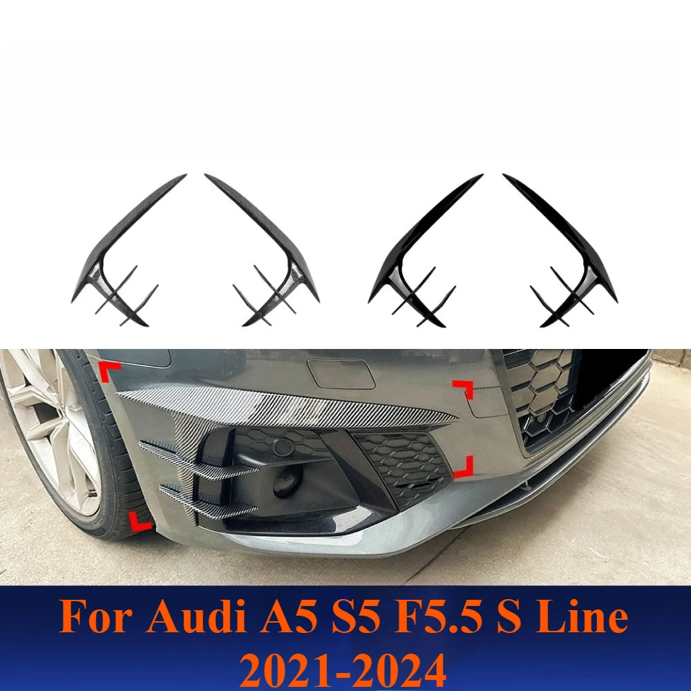 For Audi A5 S5 F5.5 S Line 2021-2024 Front Canard Grille Air Vent ...
