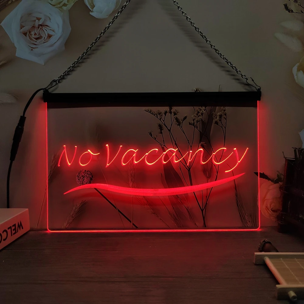 No-Vacancy-Hotel-Motel-Room-LED-Neon-Sign-3D-Carving-Wall-Art-for-Home ...