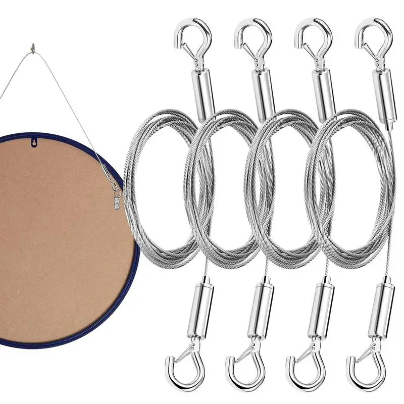 1-2-4pcs-Stainless-Steel-Heavy-Duty-Wire-Rope-Kit-Adjustable-Picture ...