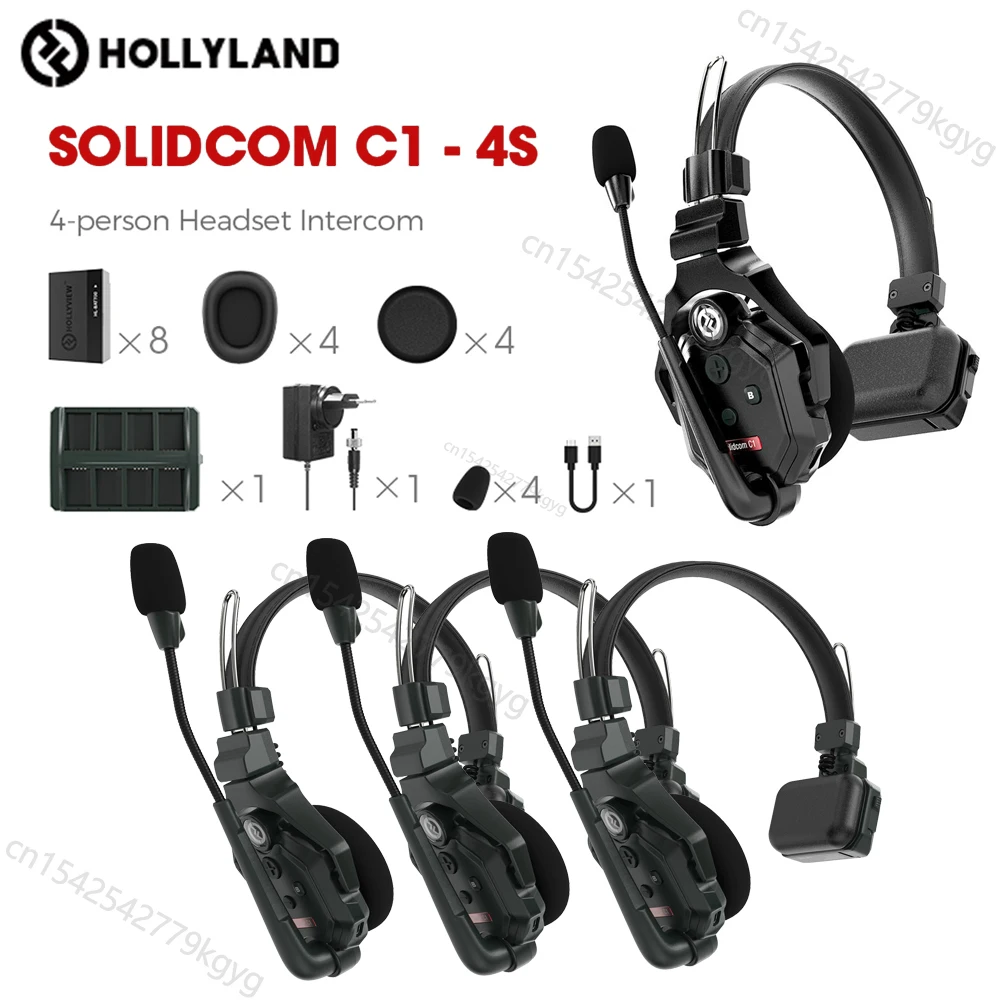 Hollyland-Solidcom-C1-4s-Full-Duplex-Wireless-Headset-DECT-Intercom ...