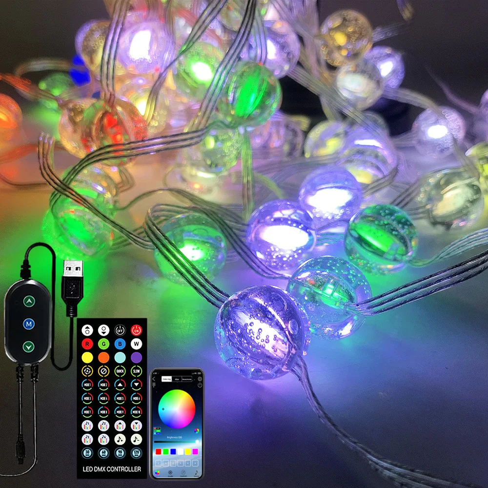 USB-RGBIC-LED-String-Christmas-Lights-WS2812B-RGB-Bluetooth-Music-Led ...