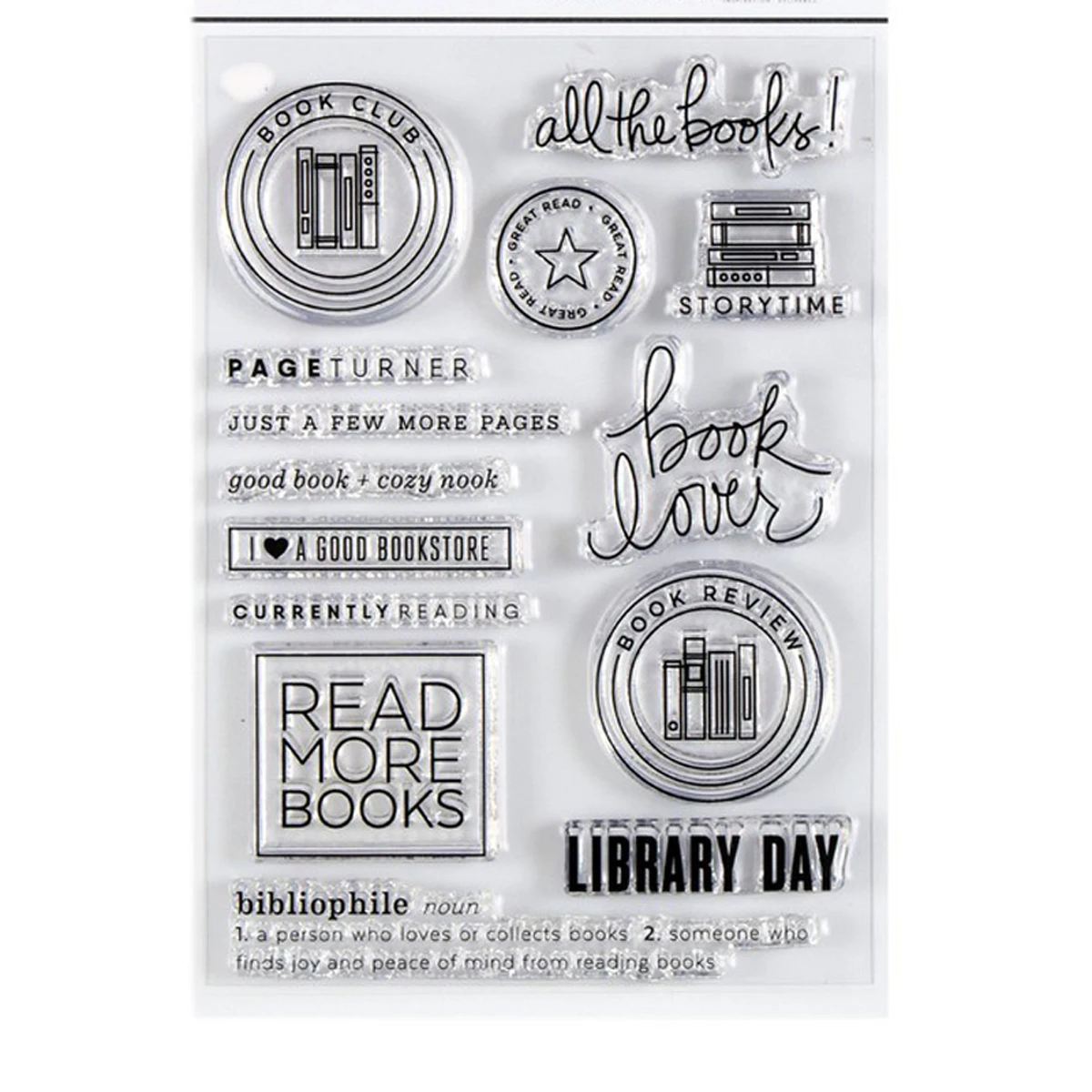 KLJUYP Read More Books stamp Transparent Clear Silicone Stamps for DIY ...