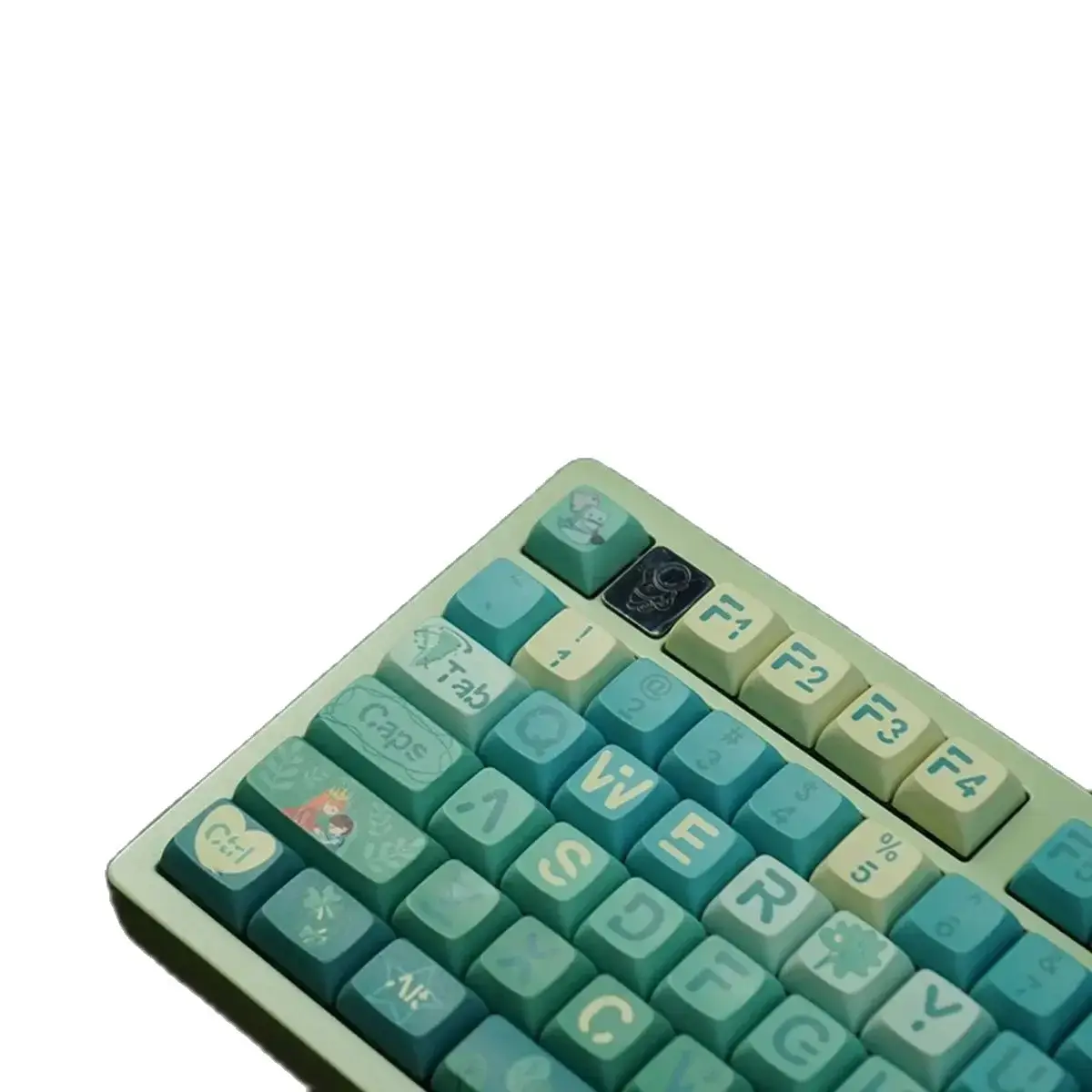 NPKC-127Keys-XDA-Profile-Keycaps-Green-Cartoon-Keycap-Dye-sub-PBT-Key ...