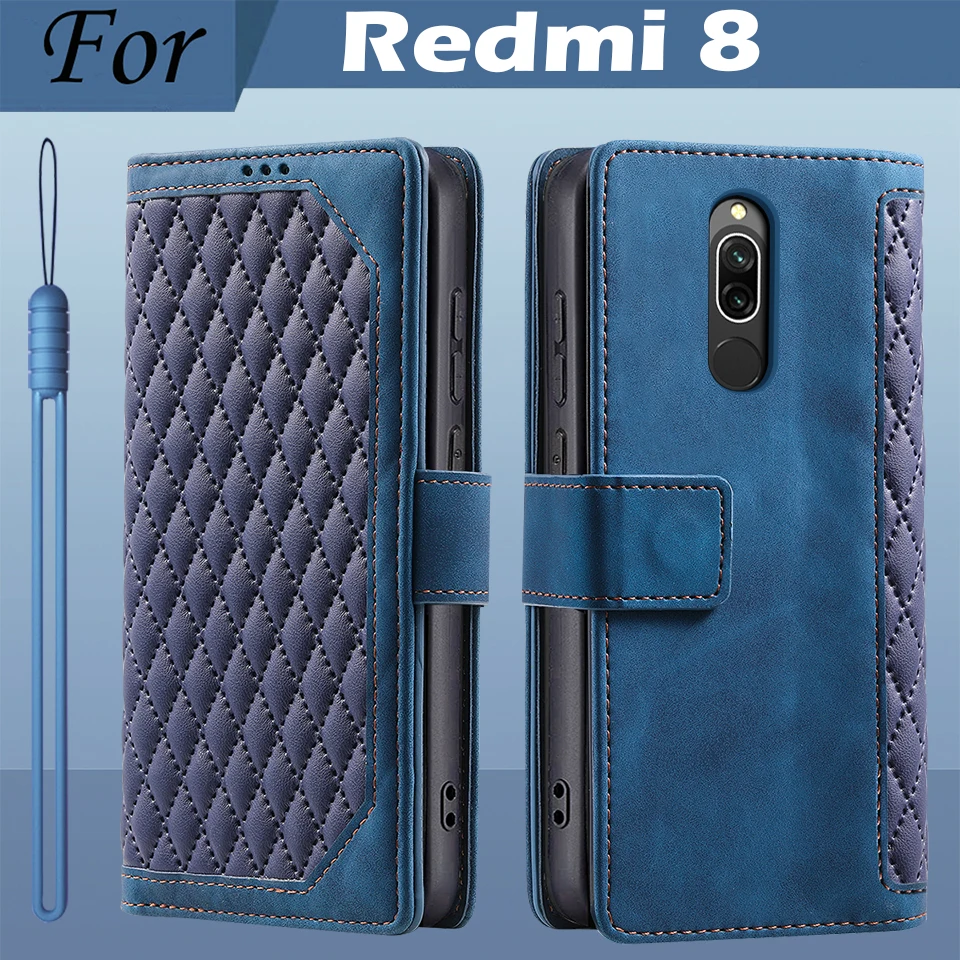 For-Xiaomi-Redmi-8-Case-Redmi-8-Cover-Leather-Wallet-Flip-Case-For ...