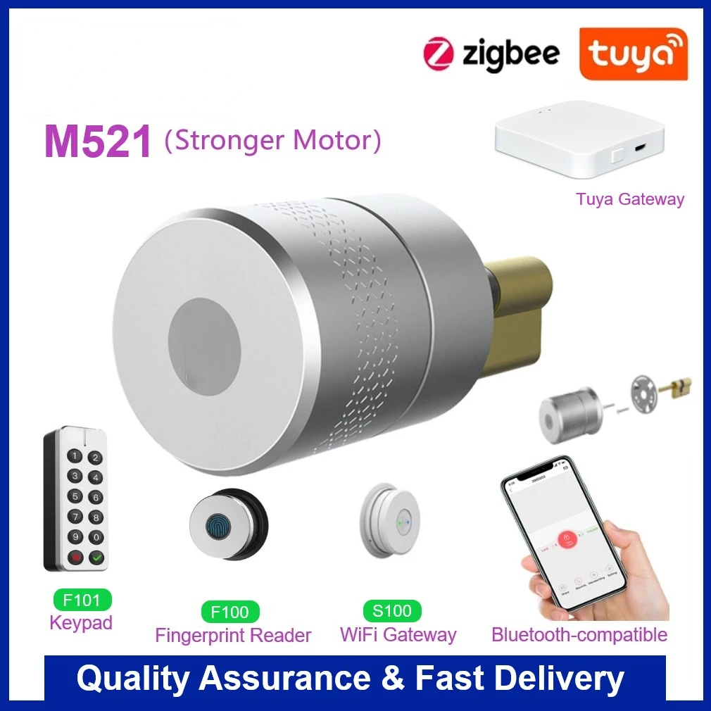 Wehere M521 Tuya Zigbee Smart Door Lock Stronger Motor Fingerprint Lock ...