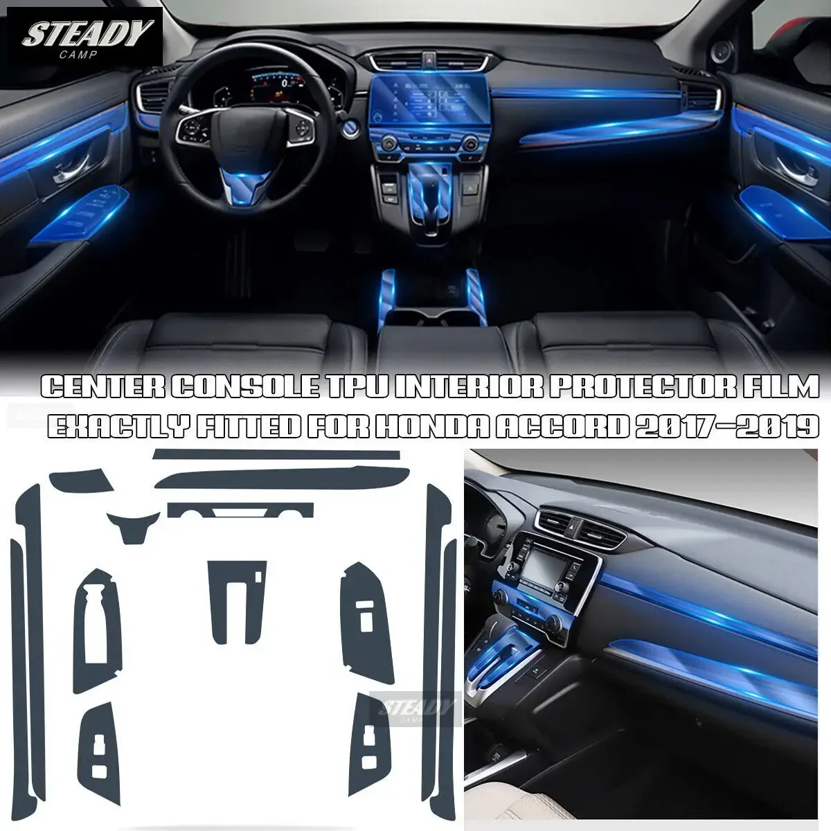 Interior-do-carro-Console-Central-Transparente-TPU-Pel-cula-Protetora ...