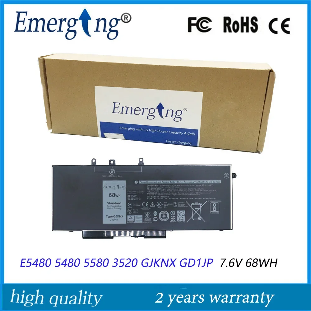 7.6V 68WH Original GJKNX Laptop Battery for Dell Latitude E5480 5580 ...