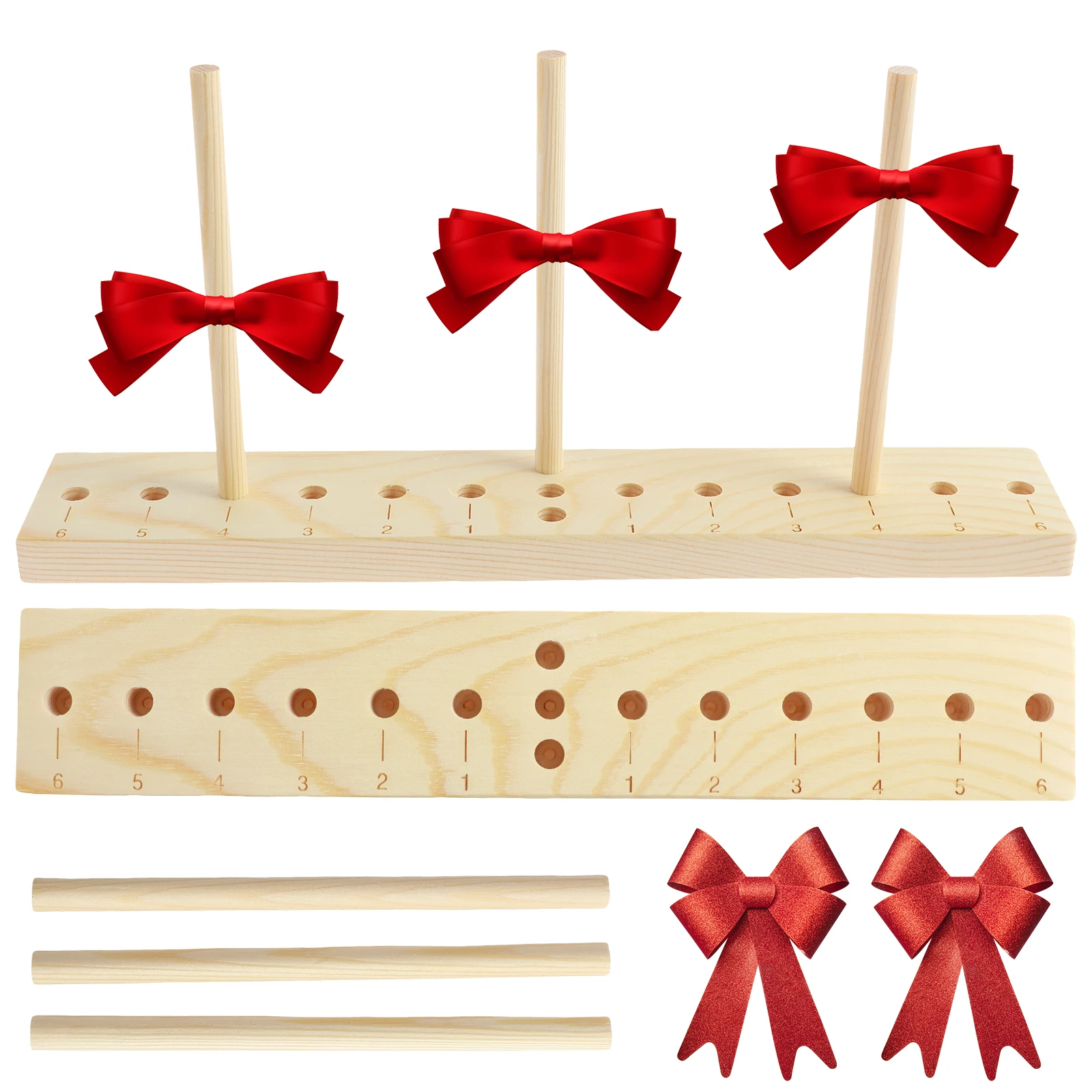 Bow Maker Wooden Bow Making Tool Adjustable Wood Ribbon Bow Maker ...