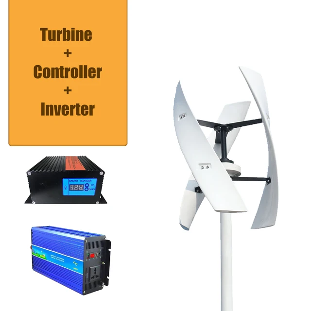 Spiral Wind Vertical Turbine Generators 8KW 20KW 12V 24V 48VAlternative ...