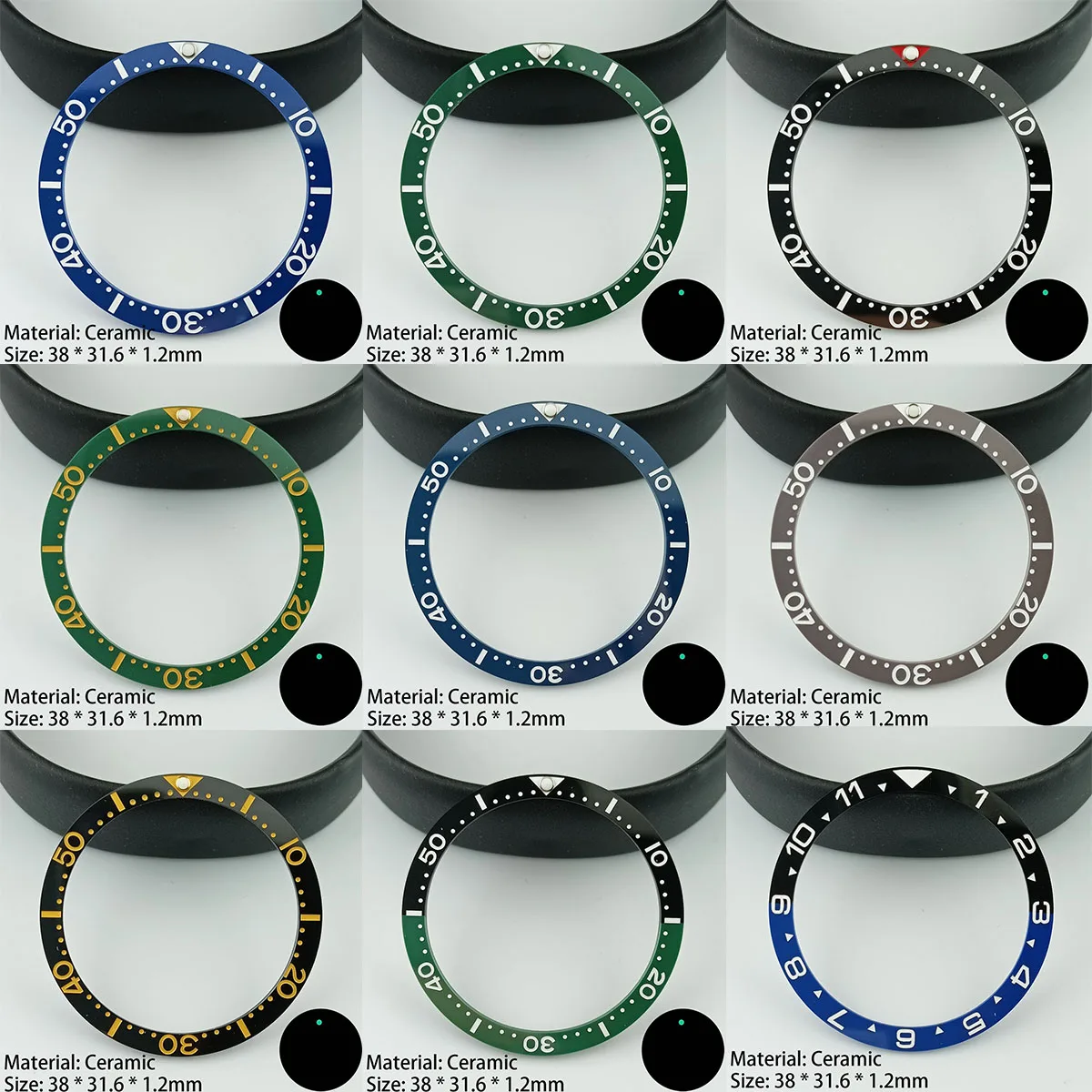 Watch-Flat-ceramics-Bezel-38mm-Flat-ceramics-Bezel-Insert-Watch-Case ...