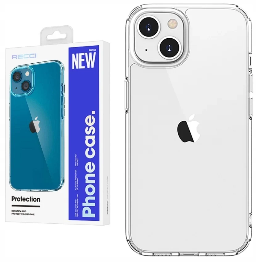 CLEAR CASE ETUI for iPhone 14 / 13 SILICON RECCI APART PROTECTION ...
