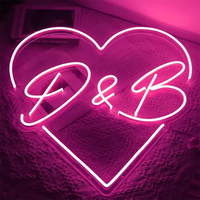 Love Heart Neon Light Heart Shape Neon Signs Customized Neon Sign Lamp ...
