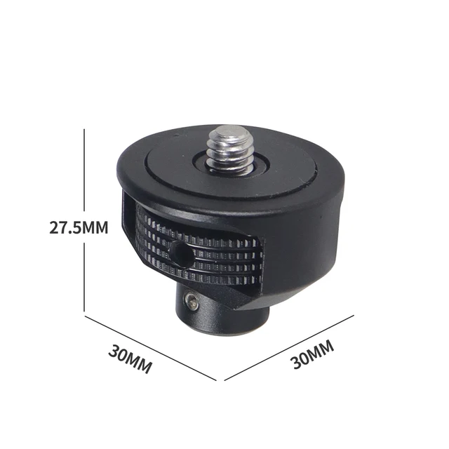 Aluminum Alloy 1/4 inch Screw Tripod Adapter 360 Rotatable Mount for ...