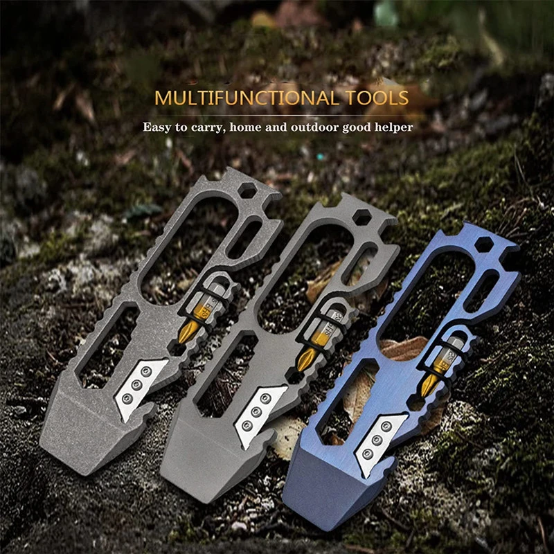 Multi-functional Edc Titanium Pry Bar Outdoor Multifunctional Survival ...