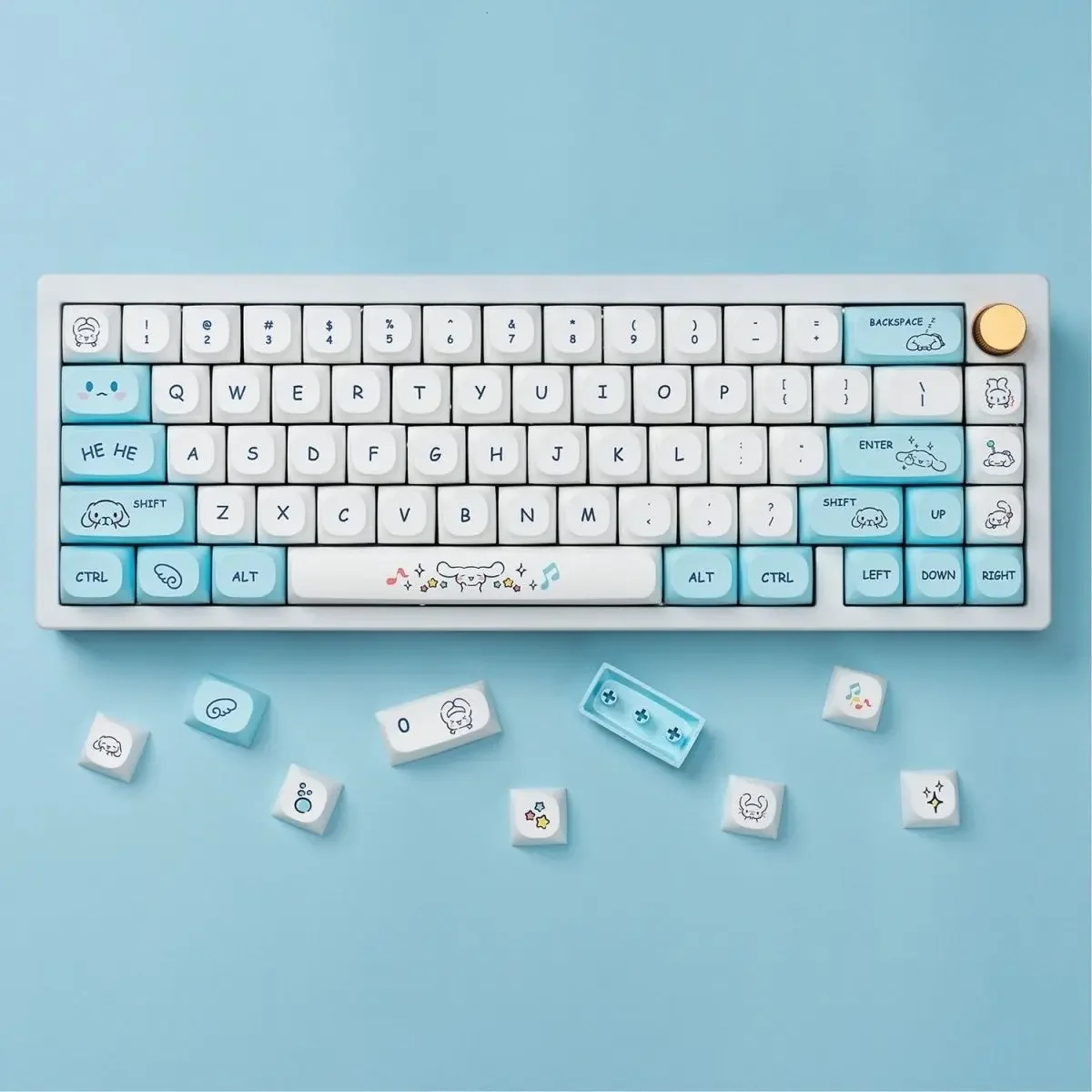 Kuromi-124-Keys-MA-Cute-Cinnamoroll-Keycaps-PBT-Customized-DIY-Key-Caps ...