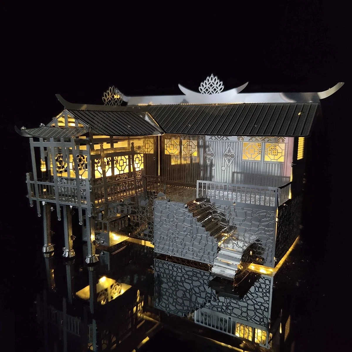 Stilted Building 3d Metal Puzzle Diy Handmade Model Building Kits ...
