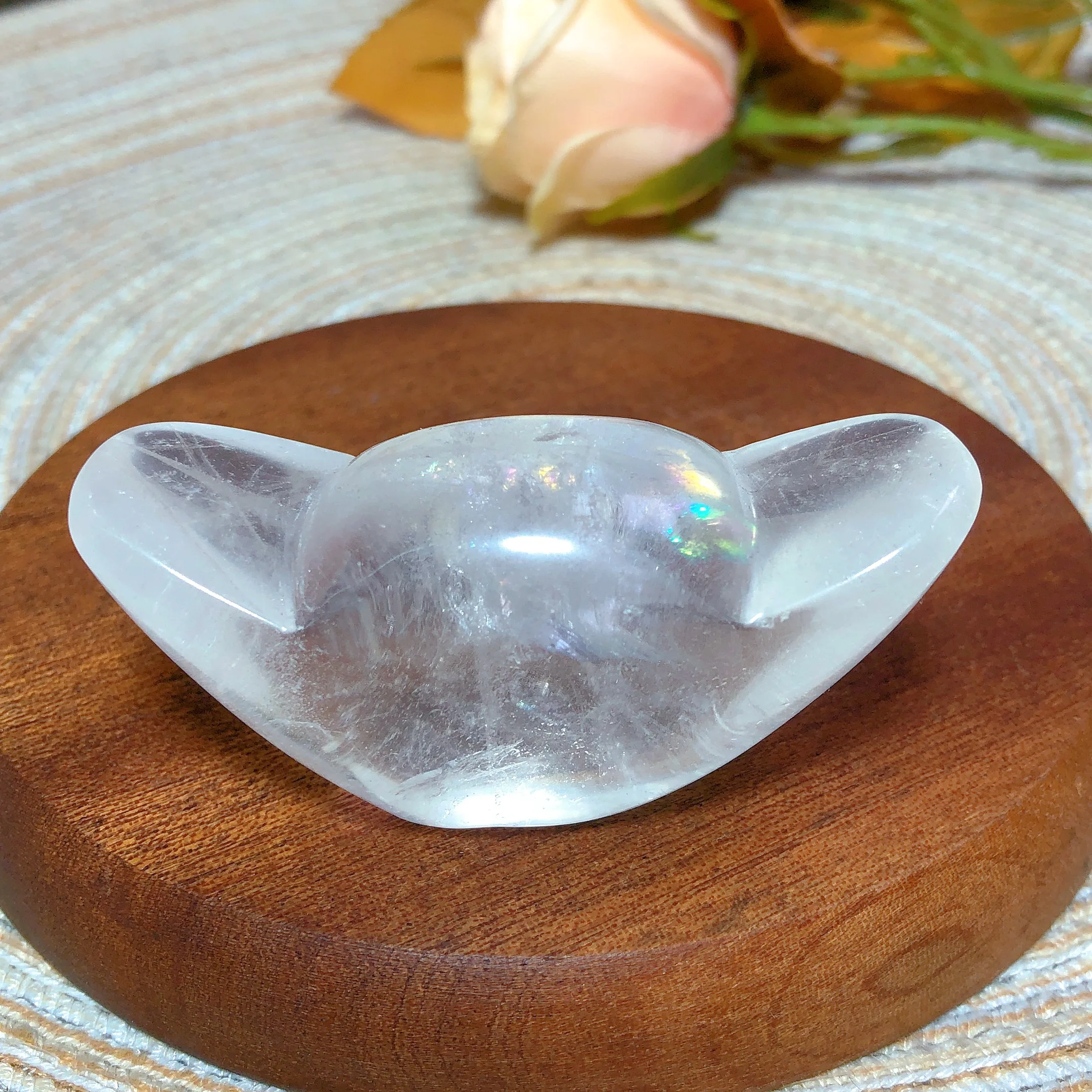 Healing-High-Quality-Natural-Crystal-Clear-Quartz-Fortune-Coin-Rainbow ...