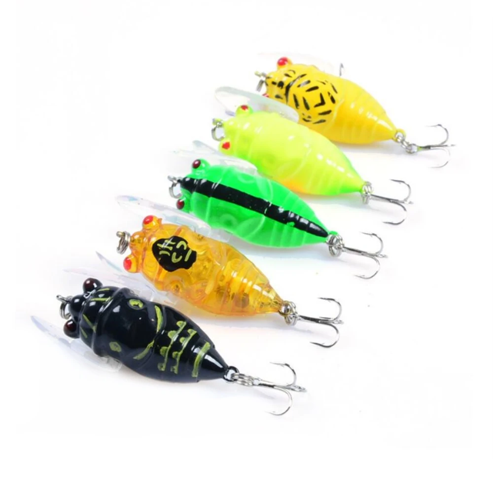 1Pcs Bionic Cicada Hard Bait Fishing Lure 5cm 6g Simulation Minnow ...