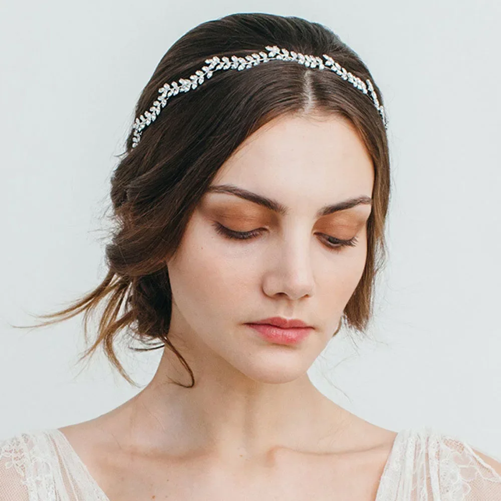 Cubic-Zirconia-Nupcial-Do-Cabelo-Tiara-para-As-Mulheres-Folha-De-Luxo-Headpiece-Cocar-De ...