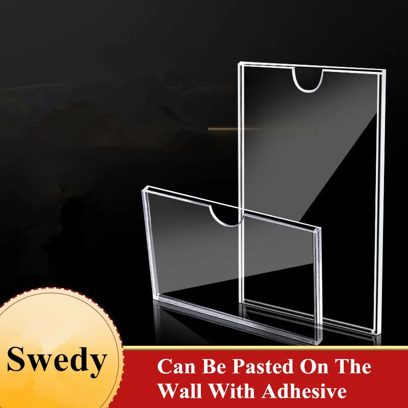 5 Pieces A5 148x210mm Clear Wall Mount Acrylic Sign Holder Picture ...
