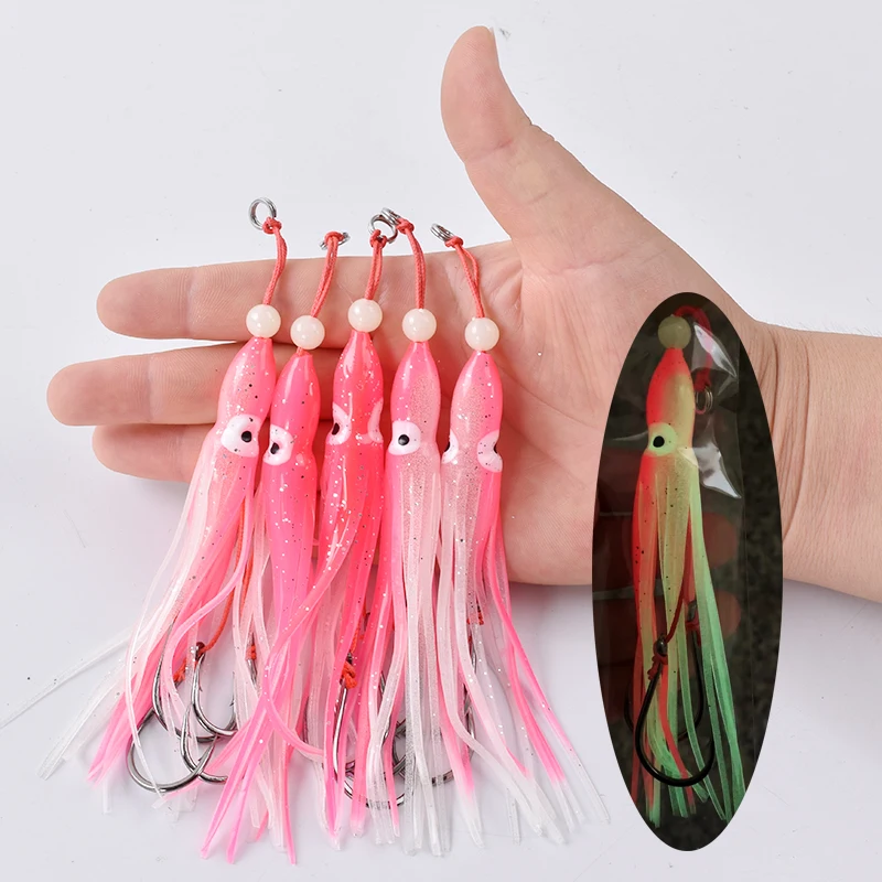 6pcs/pack fishing lure soft squid 12cm5.5g silicon gel skirt tentacle ...