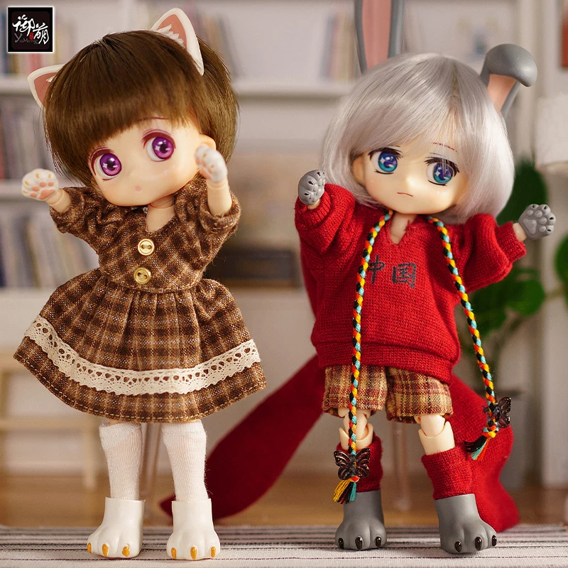 Ymy Body Bjd Doll Ob11 Full Set Little Girl Figure Model Anime Face ...