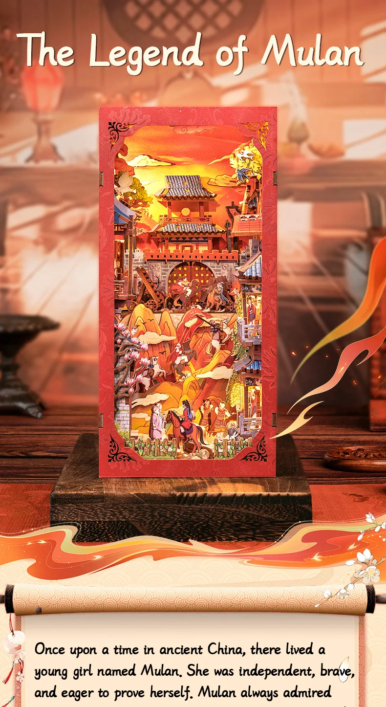 The Legend of Mulan Book Nook Kit - kingstora.com