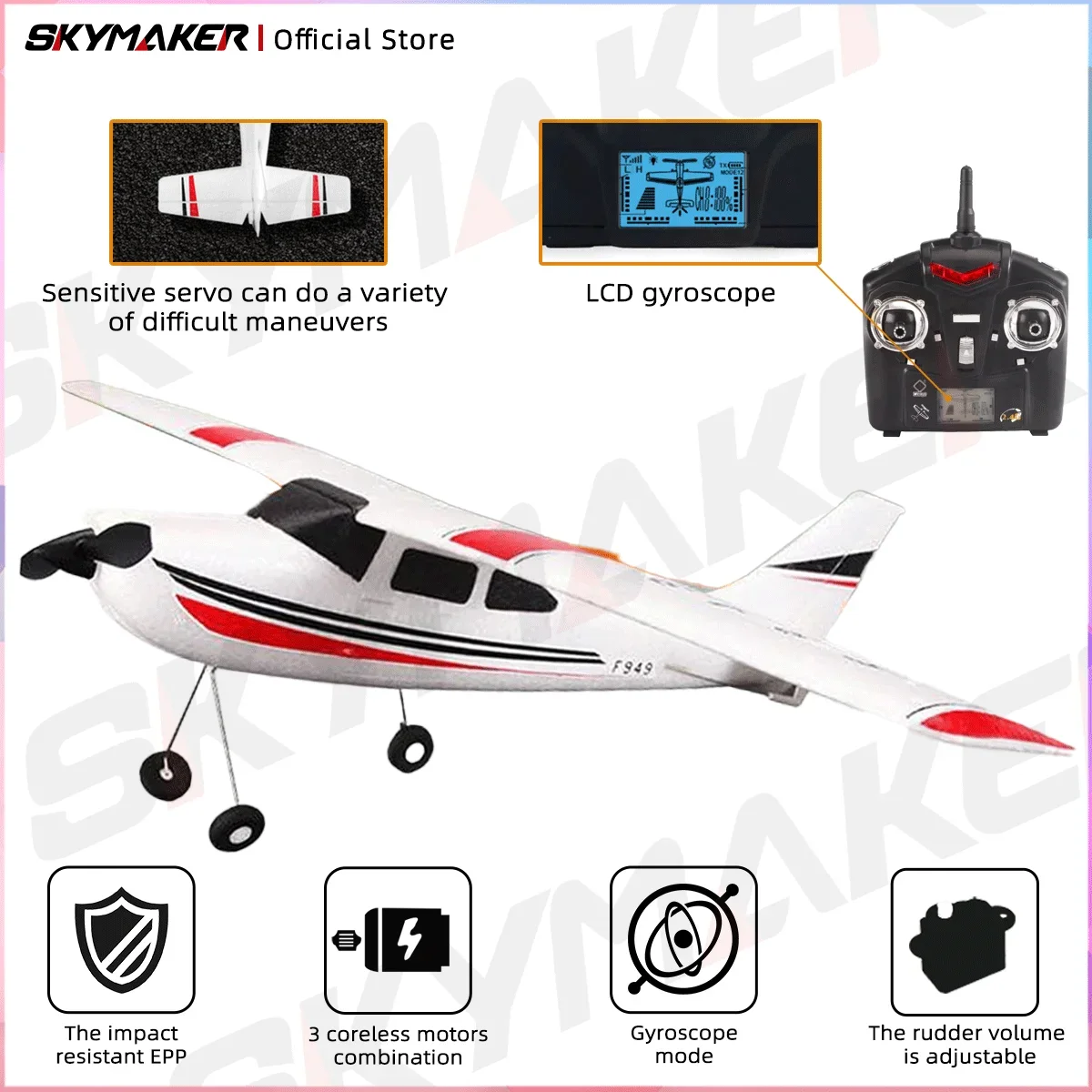 WLtoys F949s 2.4GHz Radio-Controlled Aircraft with Detachable ...