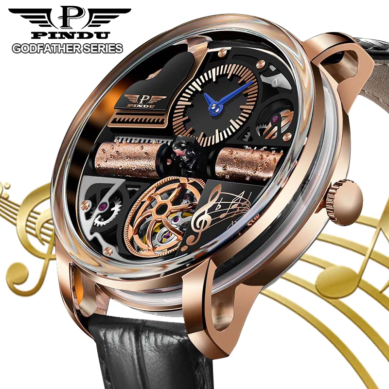 PINDU Design 2025 NEW Music Series Machinery Watch Men Fashion M2791B ...