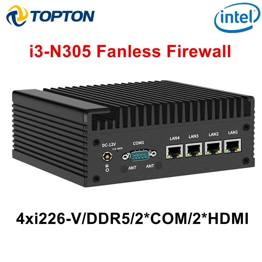 Fanless-Firewall-Mini-PC-12th-Gen-Intel-i3-N305-N100-Soft-Router-4x ...