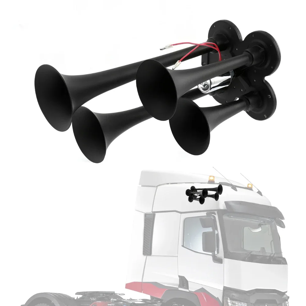 Universal-12V-24V-Claxon-Air-Horns-150db-Powerful-Volume-Tuned-Train ...