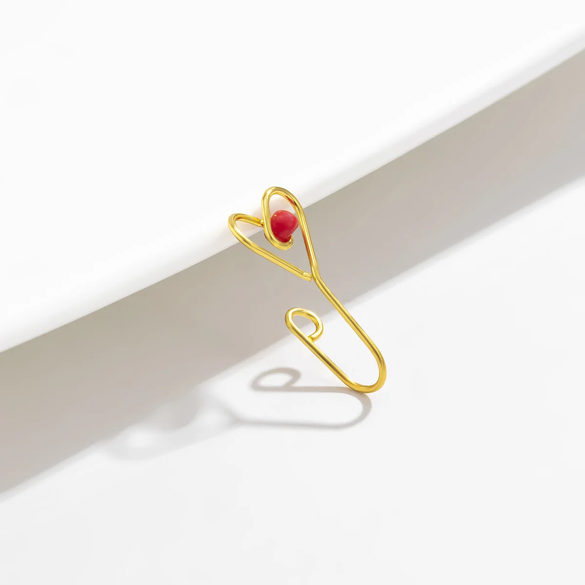 Piercing au nez,21--Mode fil de cuivre spirale faux nez Piercing femmes ...