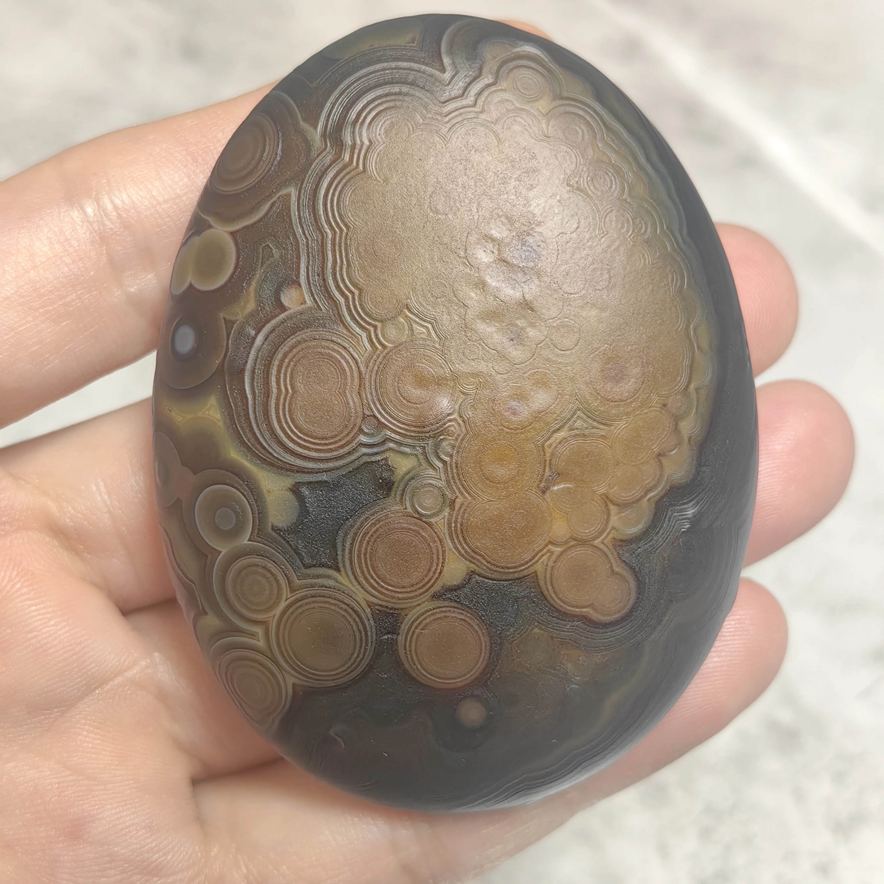 All-natura Wishing Agate Divine Eye Agate Attract Wealth Good Luck Anti ...