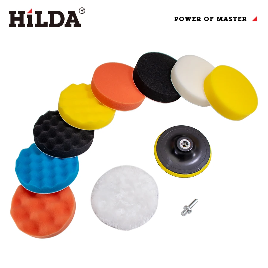 HILDA-5inch-Car-Polishing-Disc-11Pcs-Self-Adhesive-Buffing-Waxing ...
