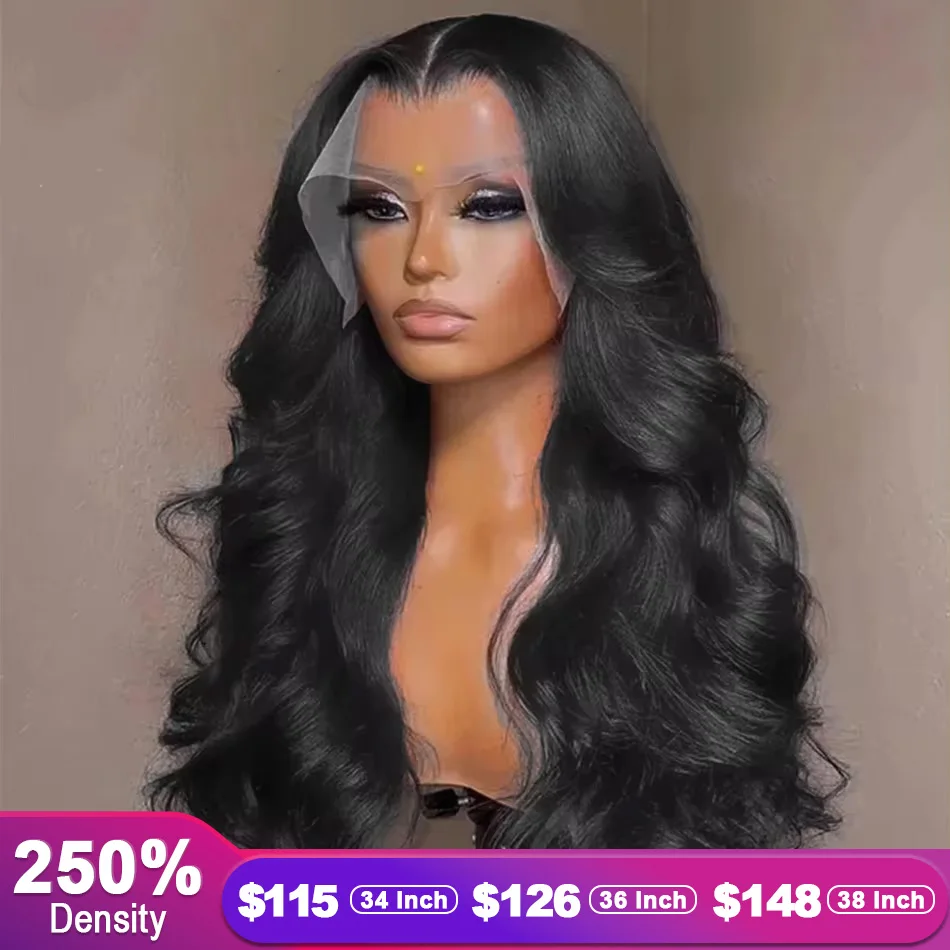 Perruque-Lace-Front-Wig-Body-Wave-Naturelle-Noire-Cheveux-Humains-13x6 ...
