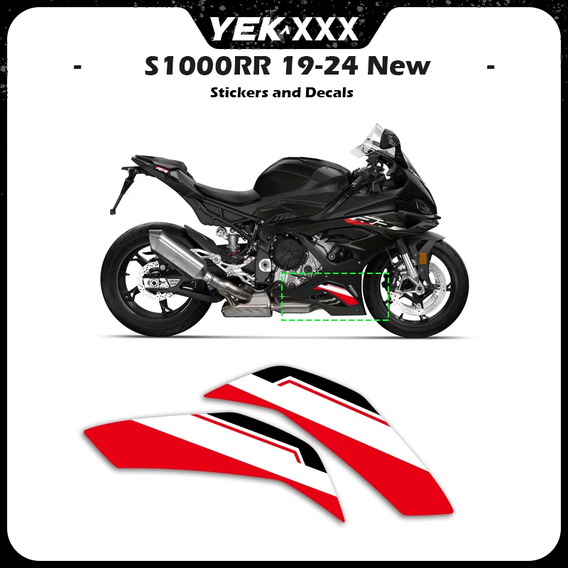 S1000RR Motorcycle with Red and White Sticker Decals on The Lower ...