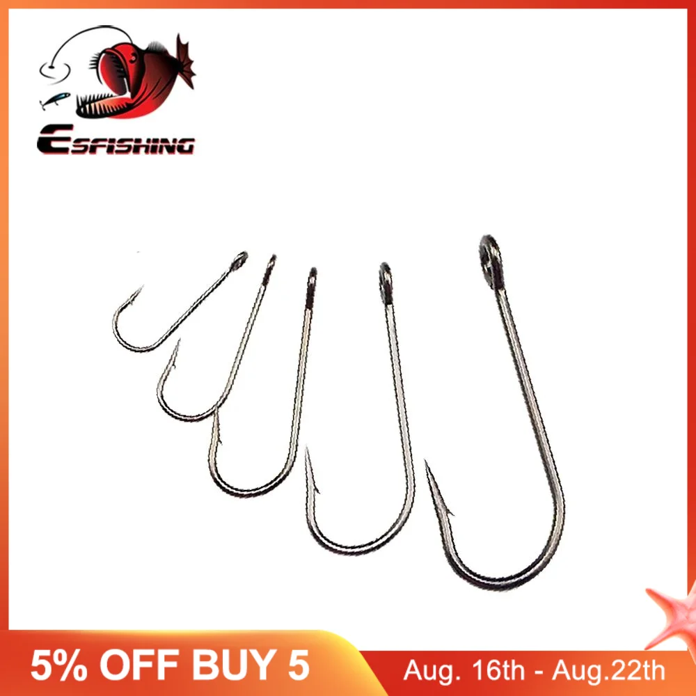 ESFISHING-Fishing-Barb-hook-Carbon-Steel-Single-Hooks-fishing-tackle ...